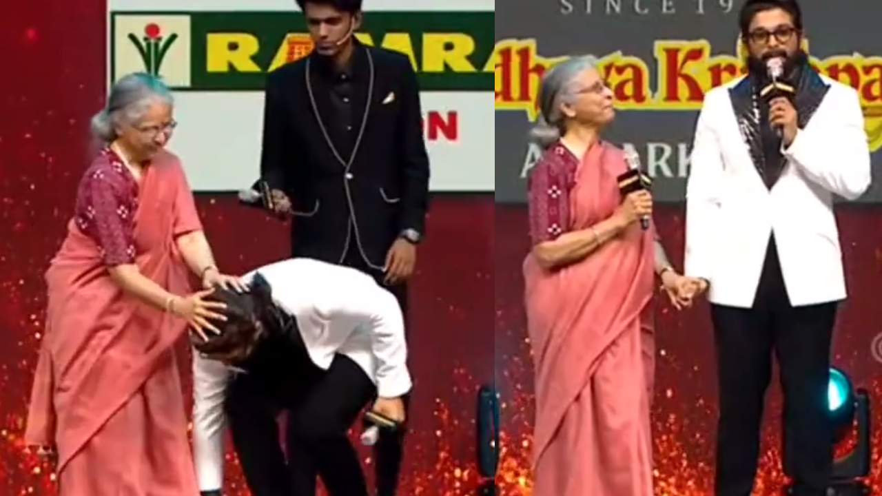 Allu Arjun : 30 ఏళ్ళ తర్వాత ఆమెను కలిసిన అల్లు అర్జున్.. కాళ్లకు ...