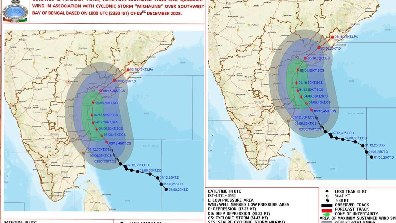 Michaung Cyclone : ఏపీకి మిచాంగ్ తుఫాన్ ముప్పు.. భారీ నుంచి అతి భారీ ...